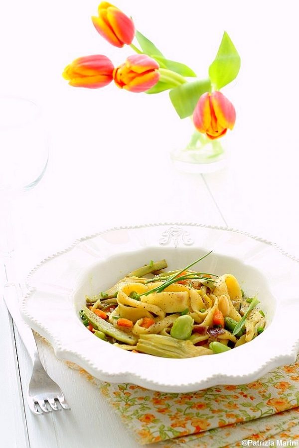 Pasta alla Mugnaia con primizie di primavera - Taste Abruzzo